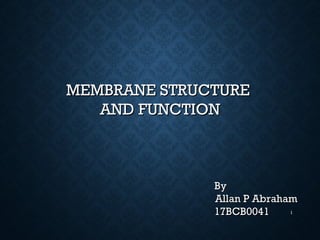 Membrane Structure and Functions | PPT