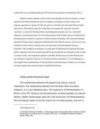 Allan anderson the pentecostal gospel religion and culture | DOCX