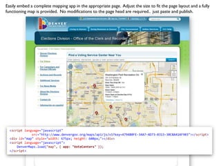 GIS in the Rockies 2011: Building Distributed JavaScript Map Widgets ...