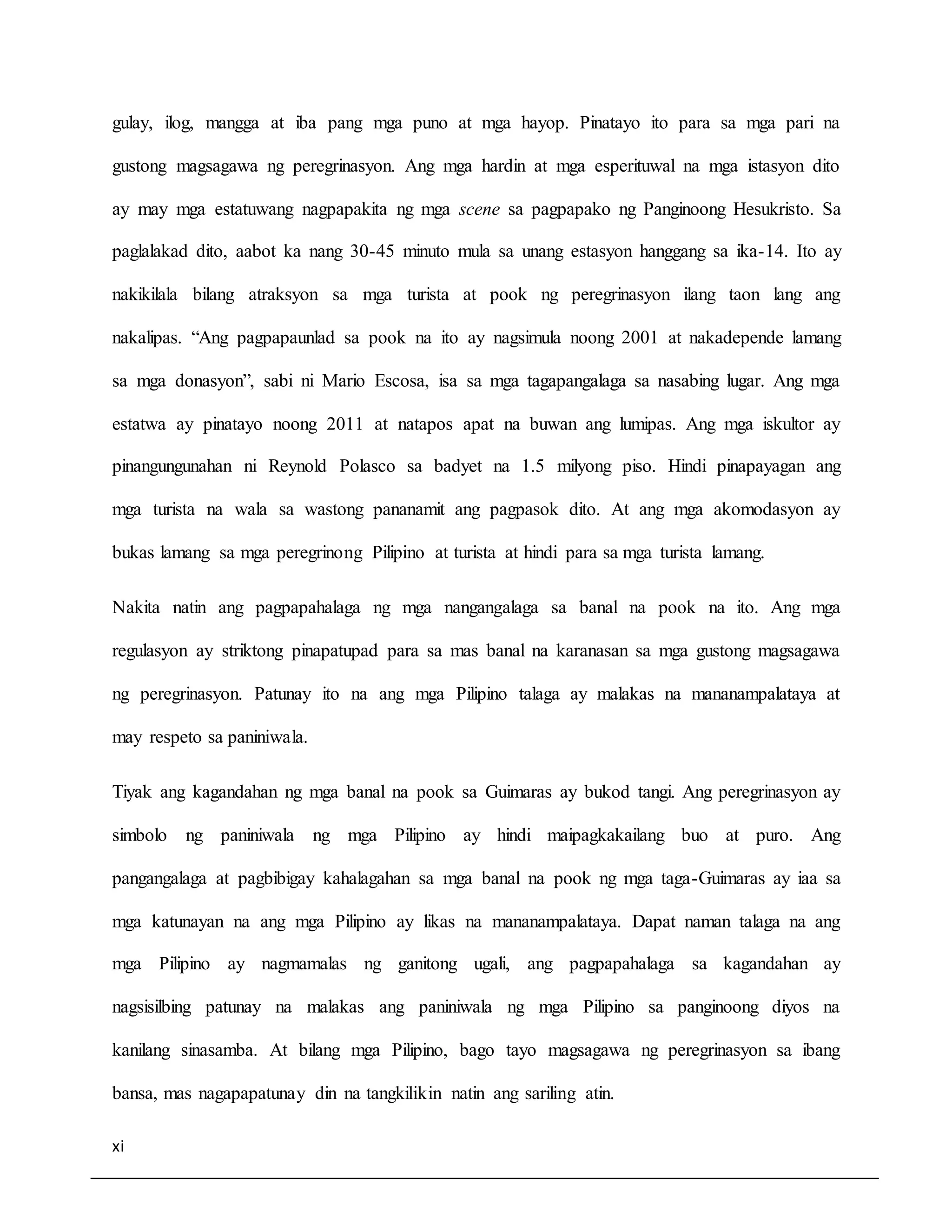 Pook ng Peregrinasyon sa Guimaras | DOCX