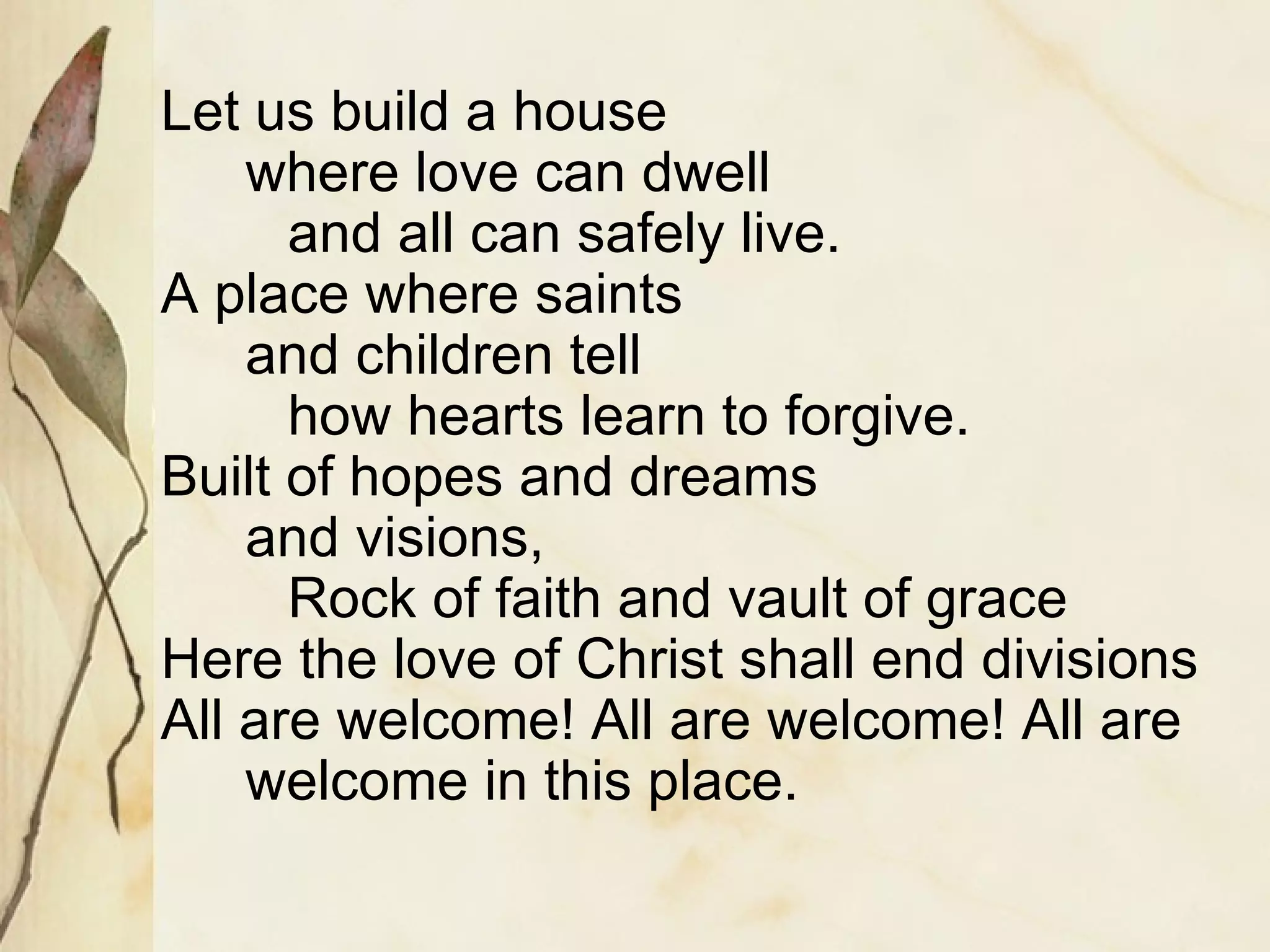 All are welcome | PPS