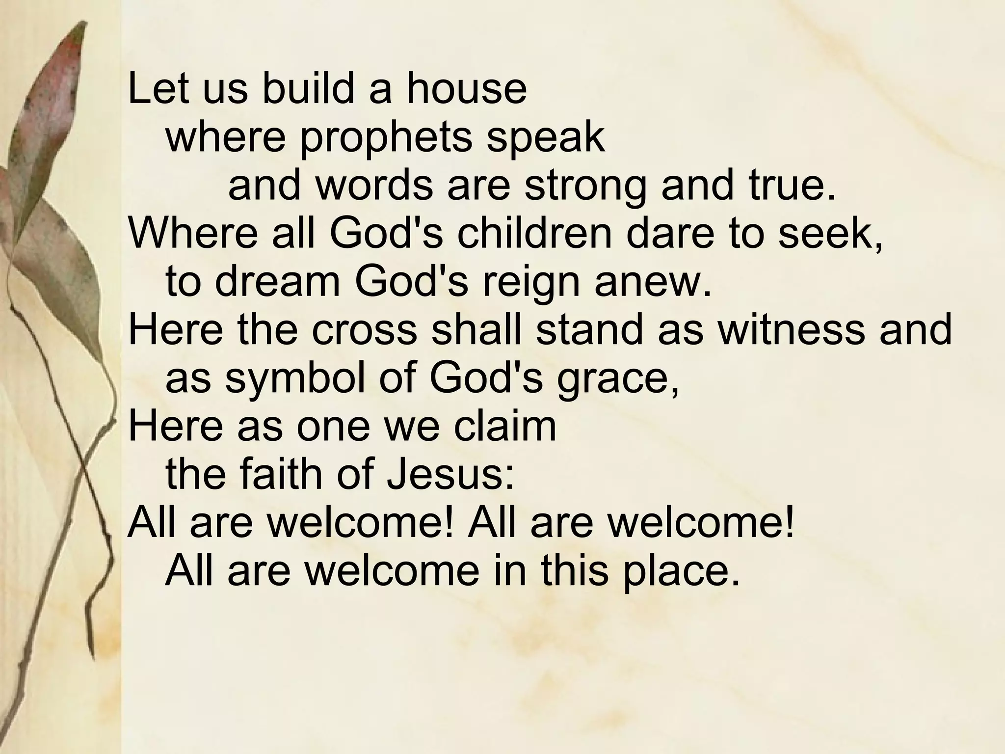 All are welcome | PPT | Free Download