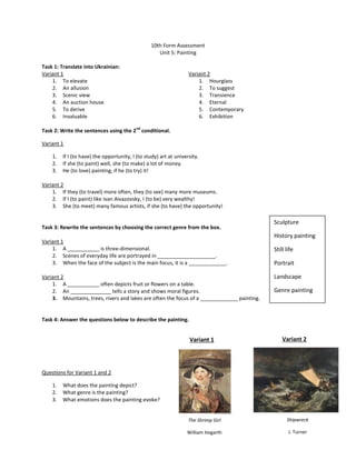 All Assessments 10th form | PDF