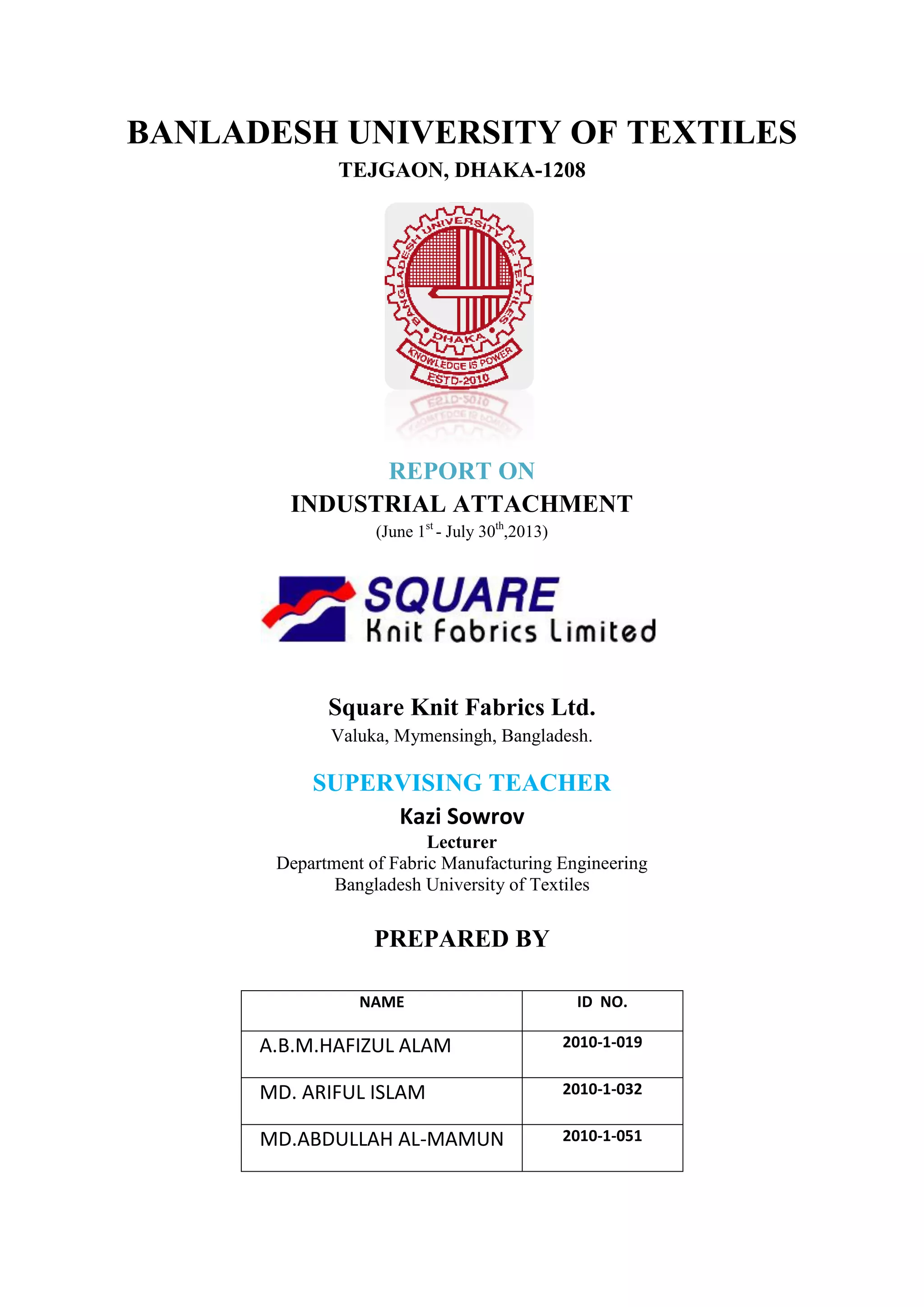Industrial Attachment of Square Knit Fabrics Limited by Milon, Mamun ...