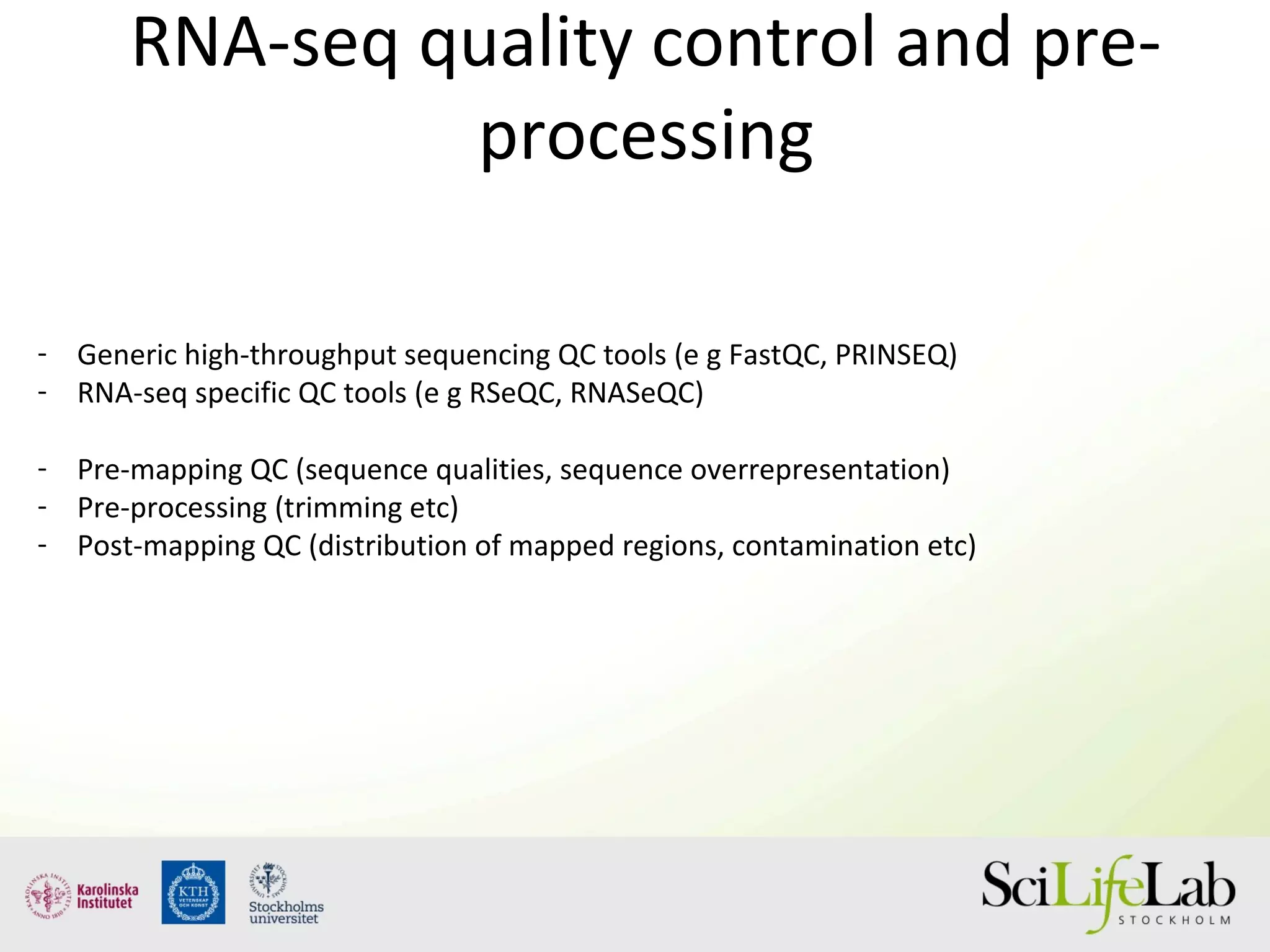 RNA-seq quality control and pre-processing | POT
