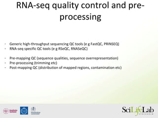 RNA-seq quality control and pre-processing | PPT