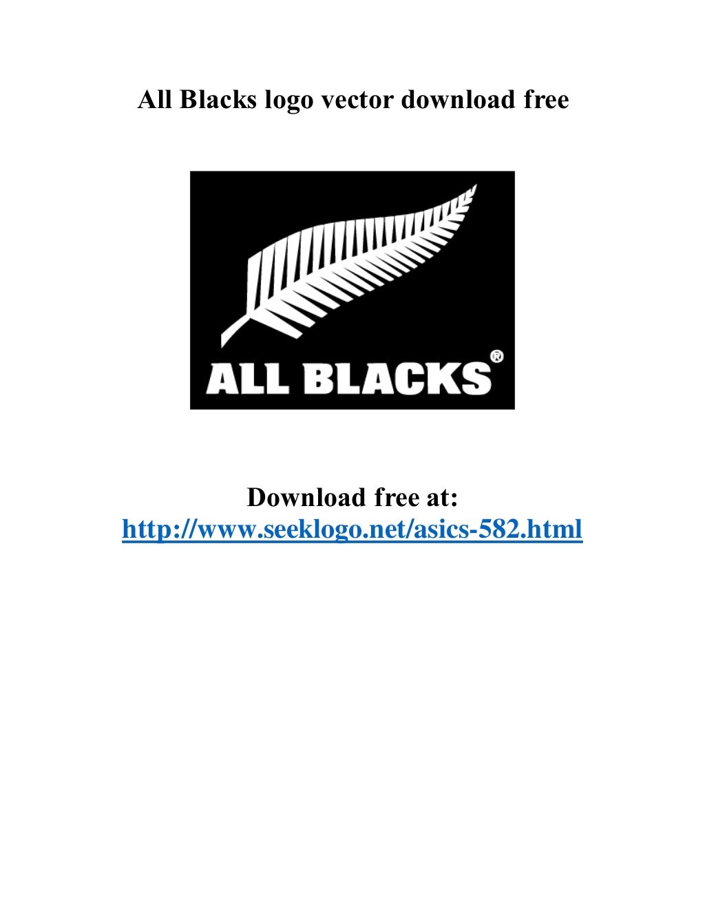 All blacks logo vector download free