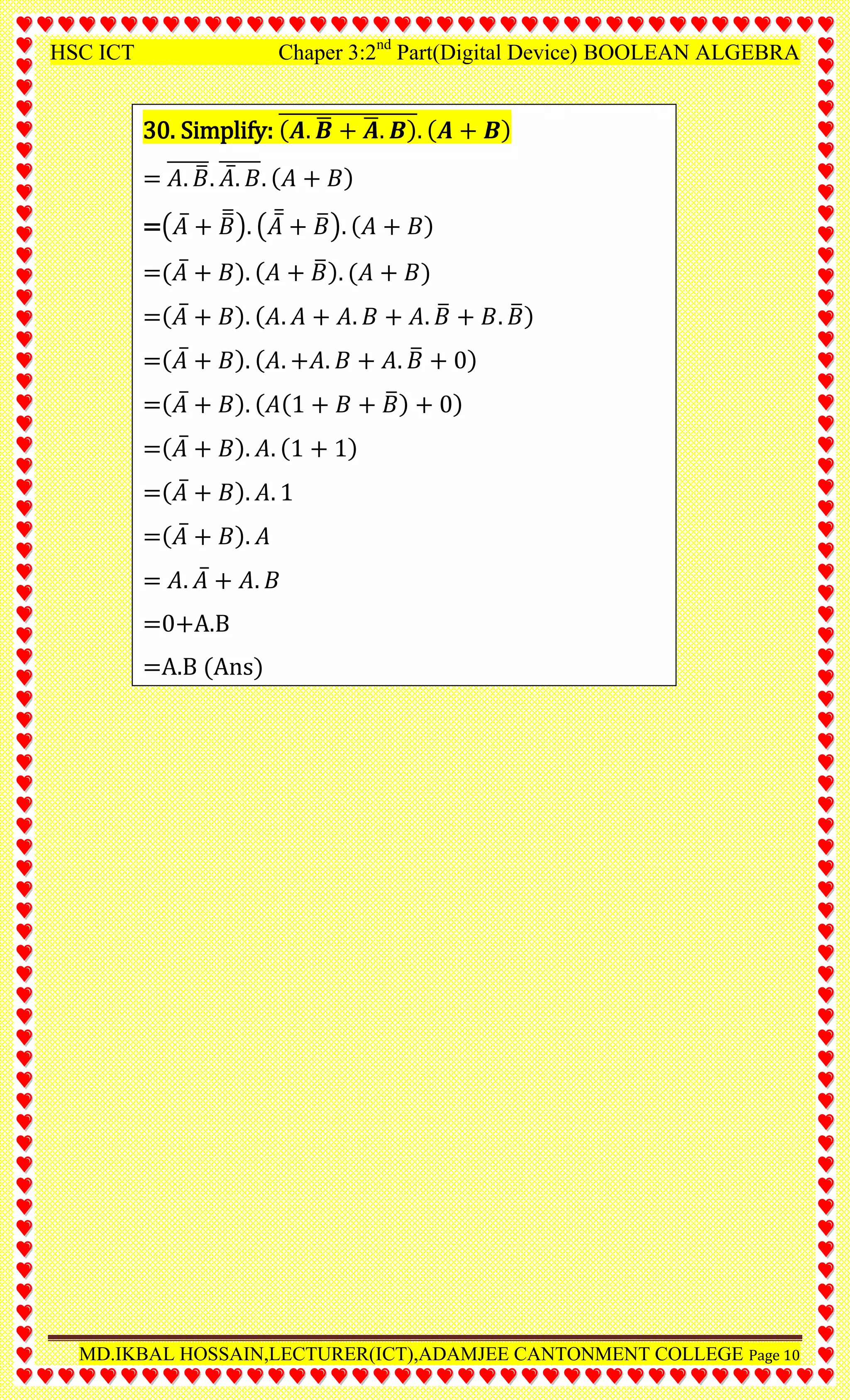 BOOLEAN ALGEBRA ALL PDF | PDF | Programming Languages | Computing