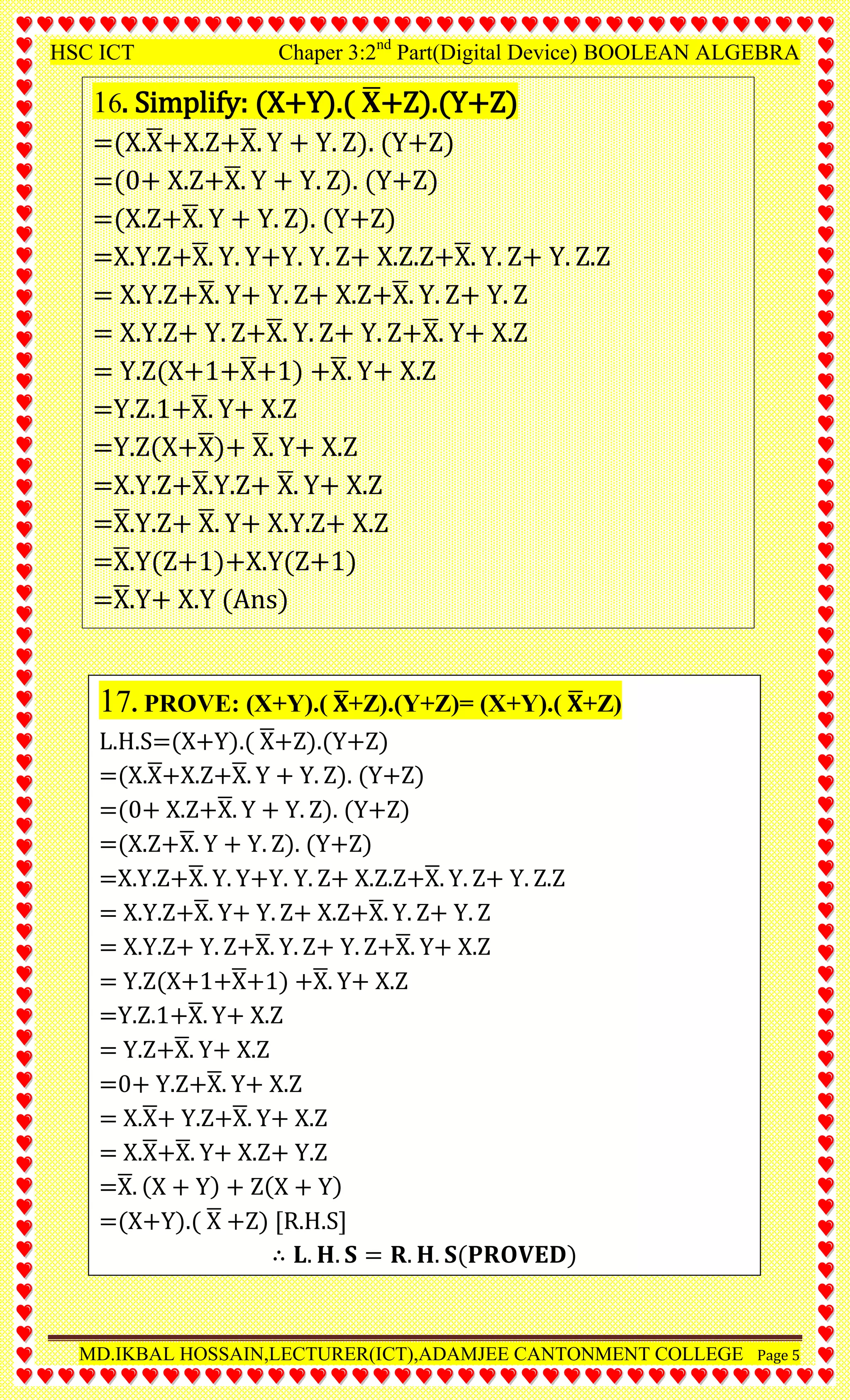 BOOLEAN ALGEBRA ALL PDF | PDF | Programming Languages | Computing