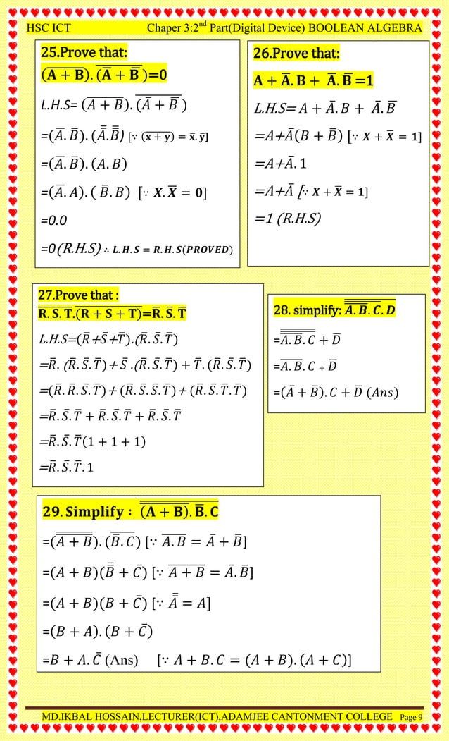 BOOLEAN ALGEBRA ALL PDF | PDF