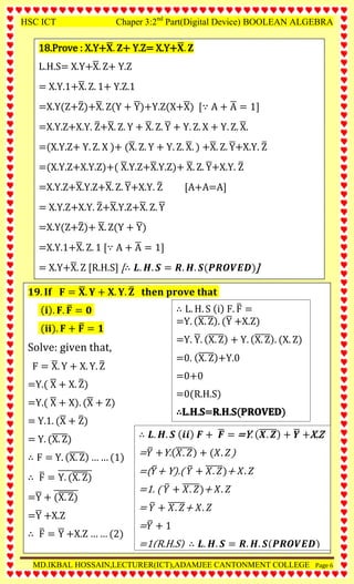 BOOLEAN ALGEBRA ALL PDF | PDF
