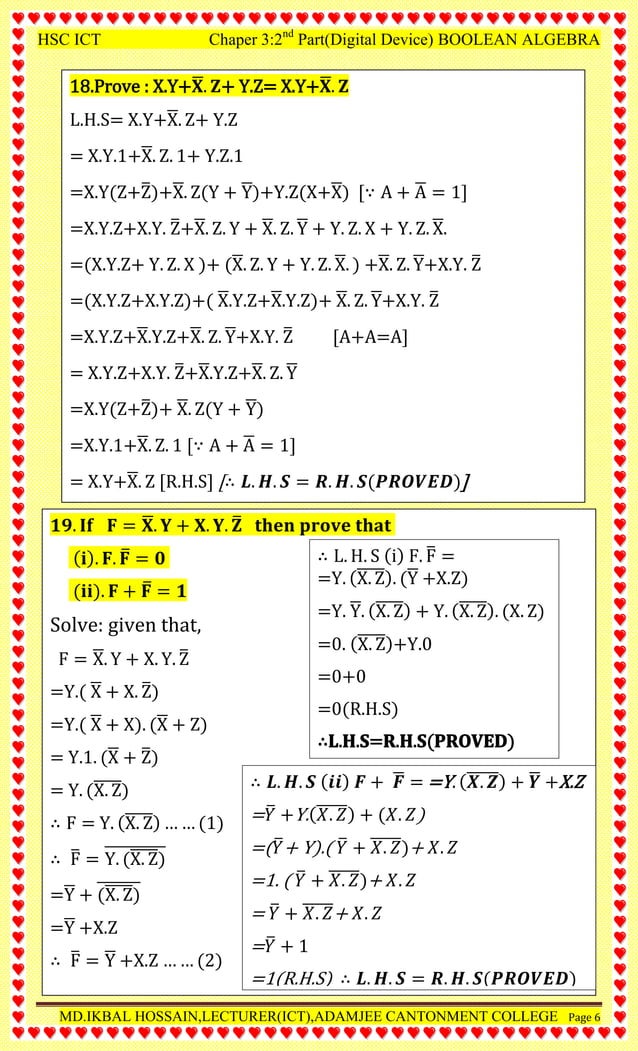 BOOLEAN ALGEBRA ALL PDF | PDF