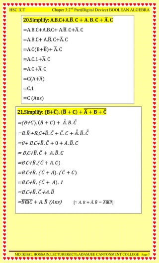 BOOLEAN ALGEBRA ALL PDF | PDF