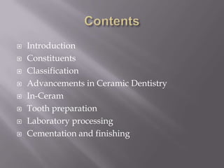 All ceramic restorations | PPTX
