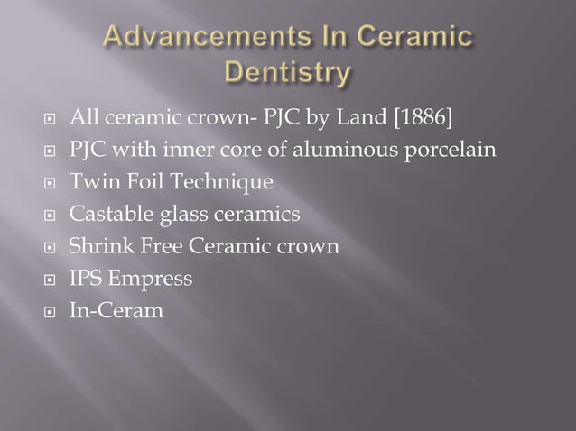 All ceramic restorations | PPTX