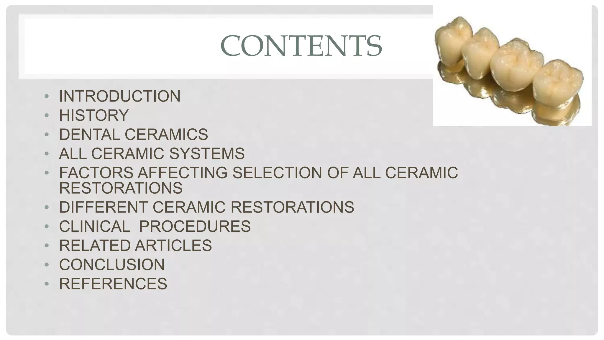 All ceramic restorations | PPTX