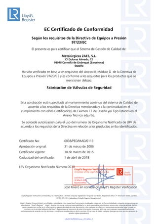 All certifications zaes | PDF