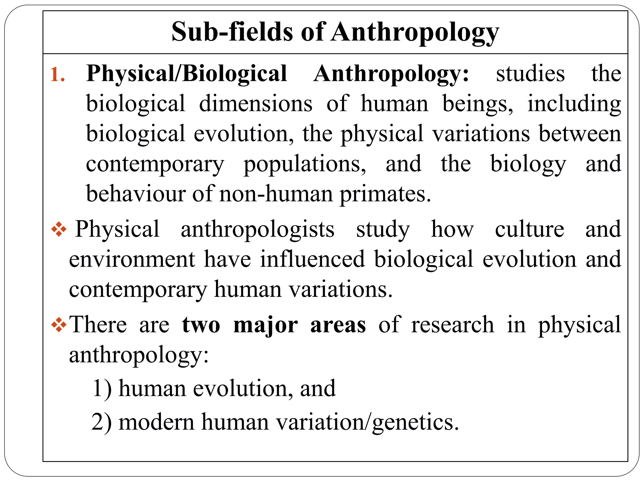 Introduction to Anthropology Course | PPTX