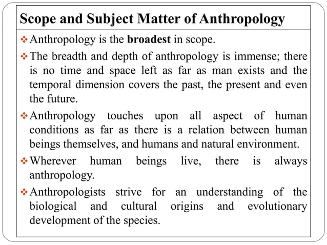 Introduction to Anthropology Course | PPTX | Science