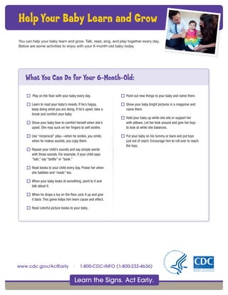 checklist developmental milestones | PDF