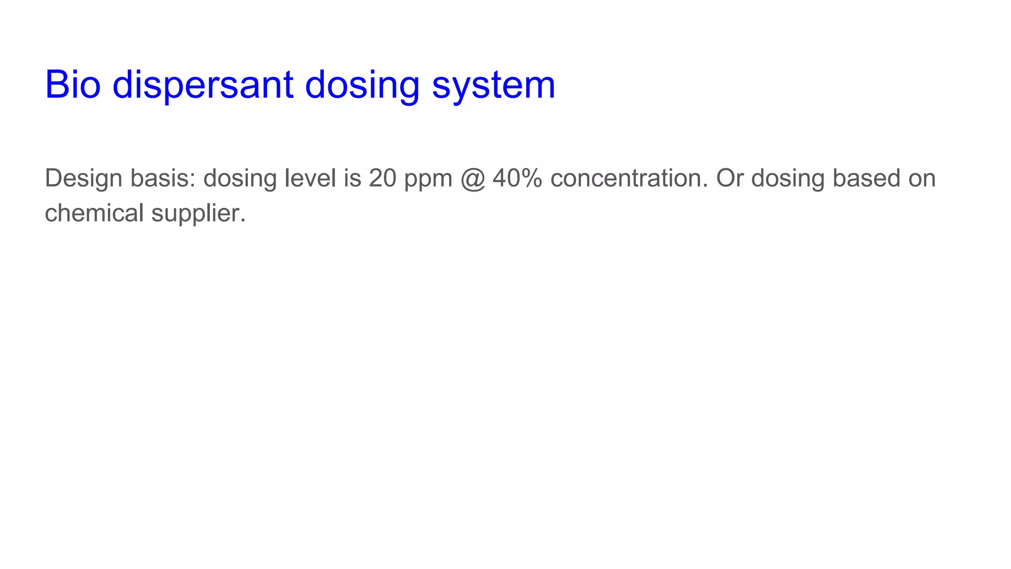 All chemical dosing system | PPTX
