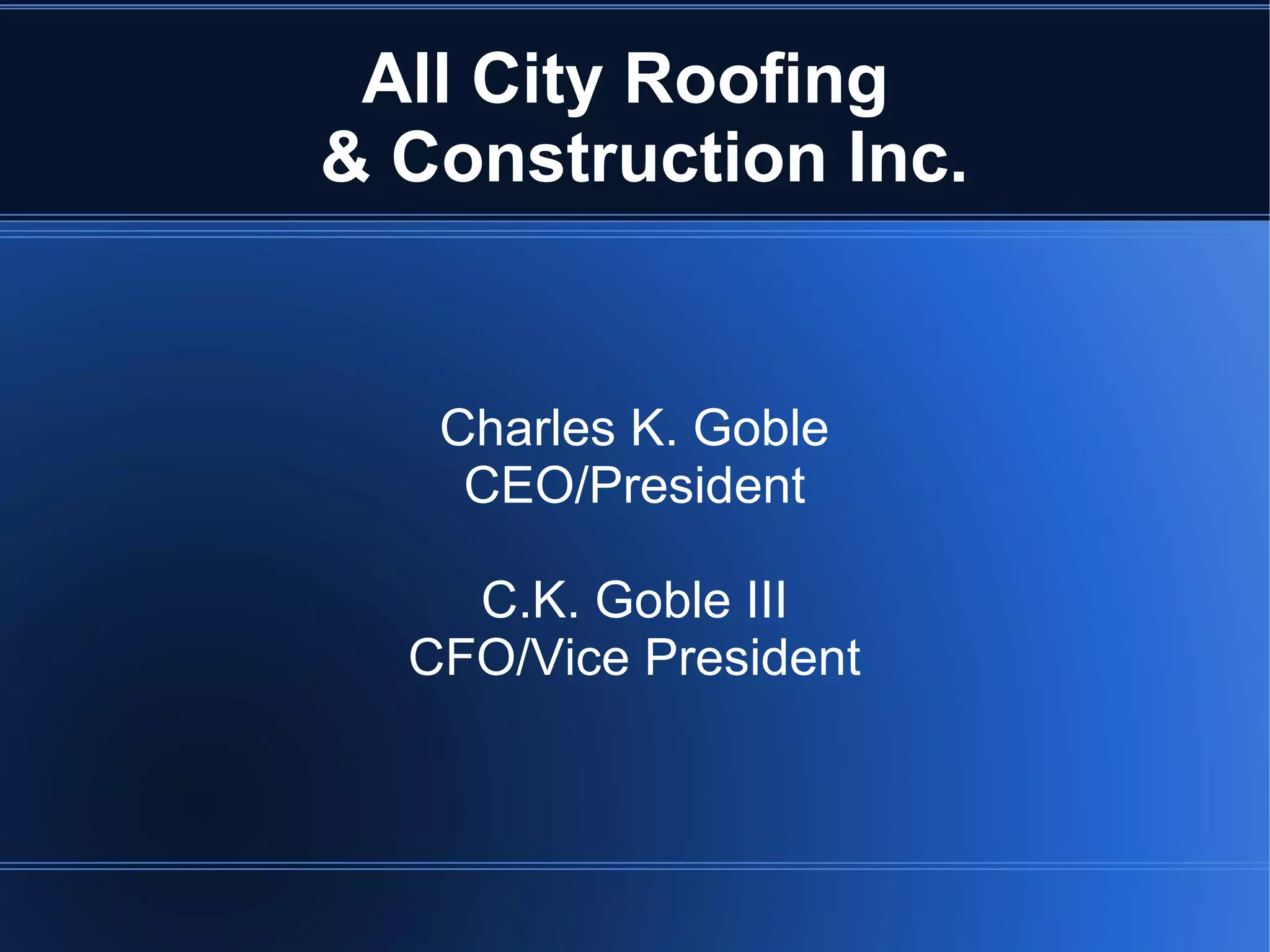 All city roofing powerpoint | ODP
