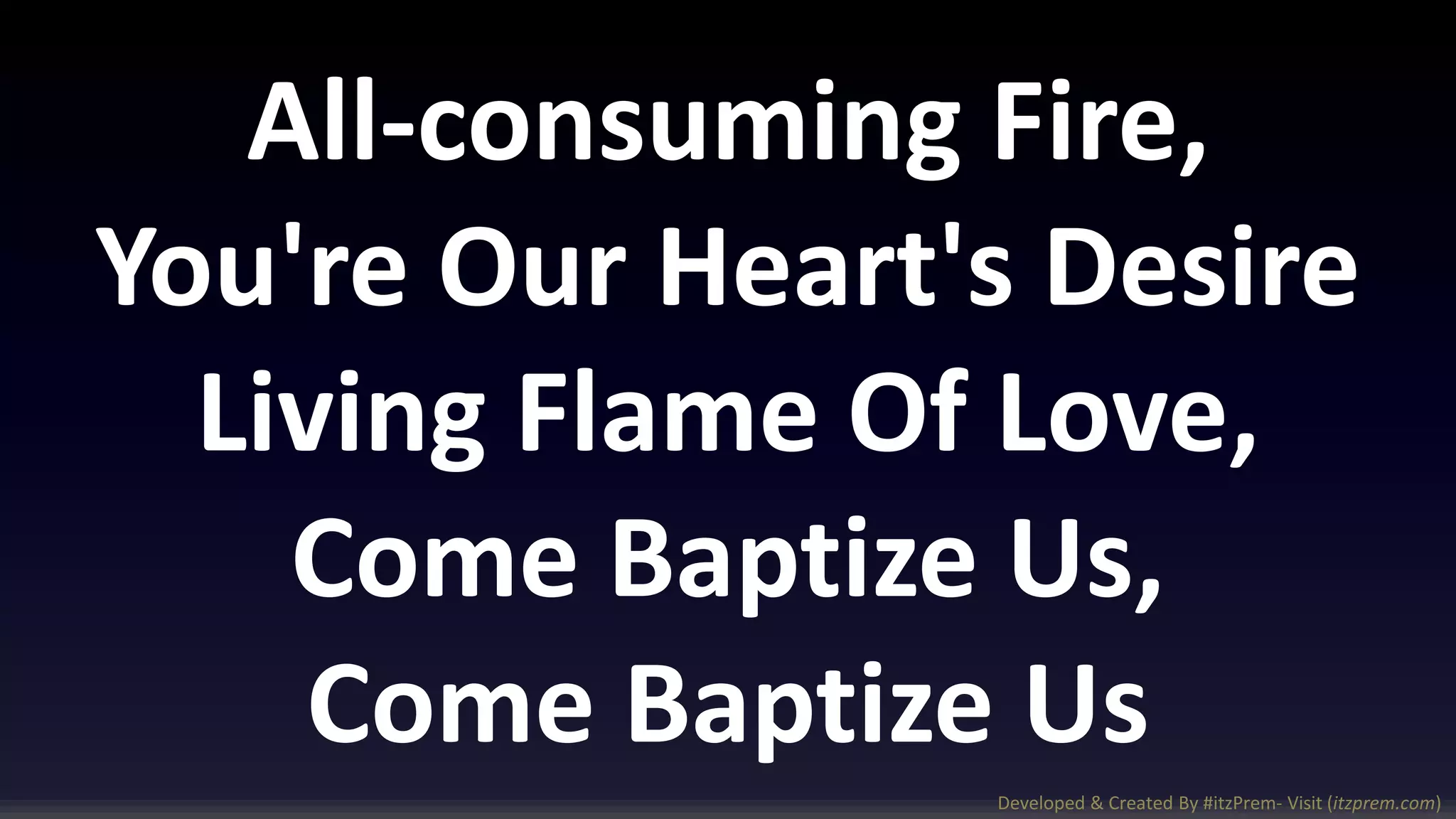 All consuming fire | PPT