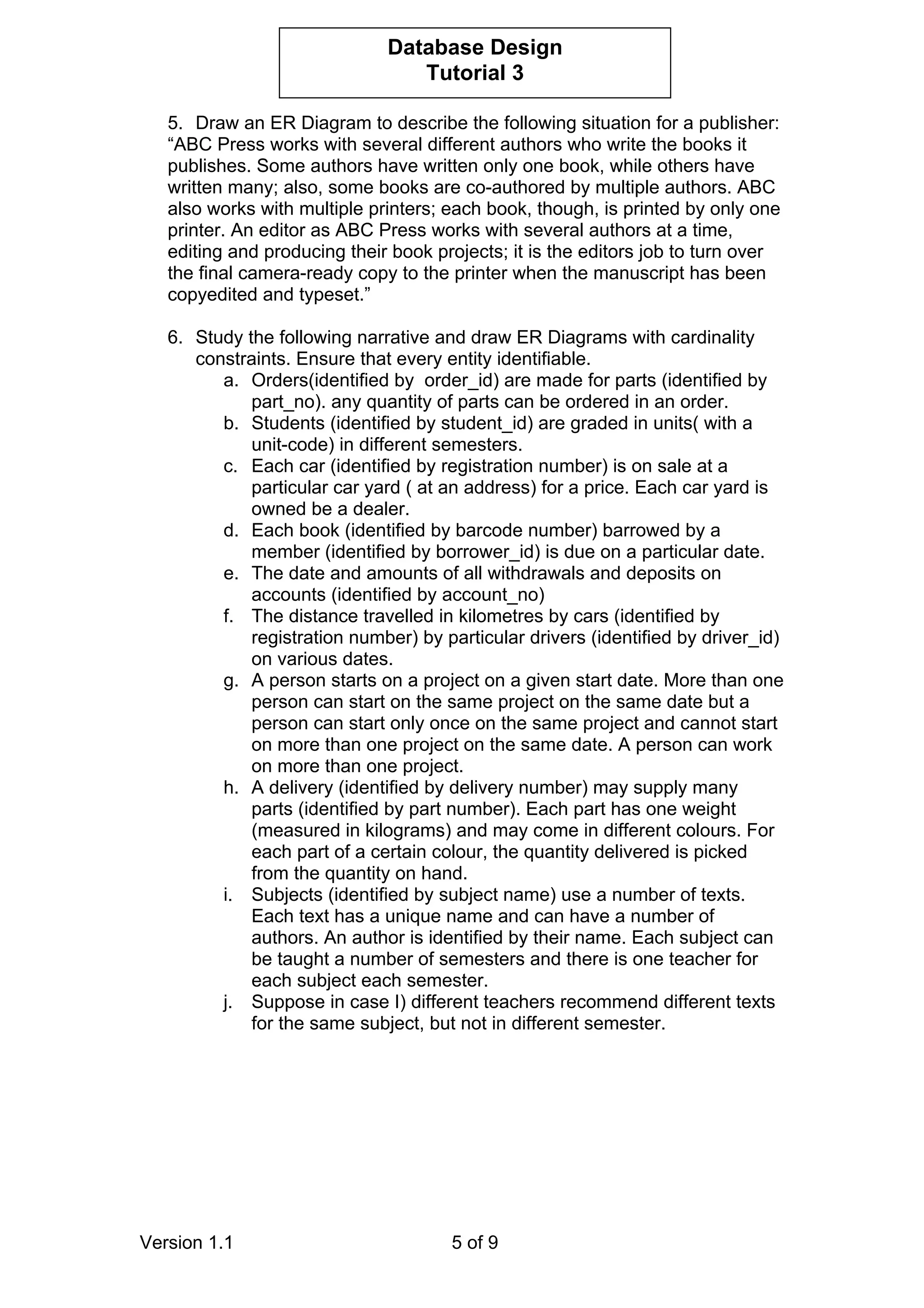 All Database Design Tuts V1.3 | PDF