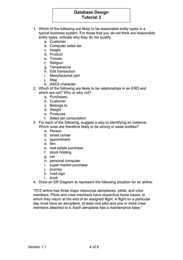All Database Design Tuts V1.3 | PDF