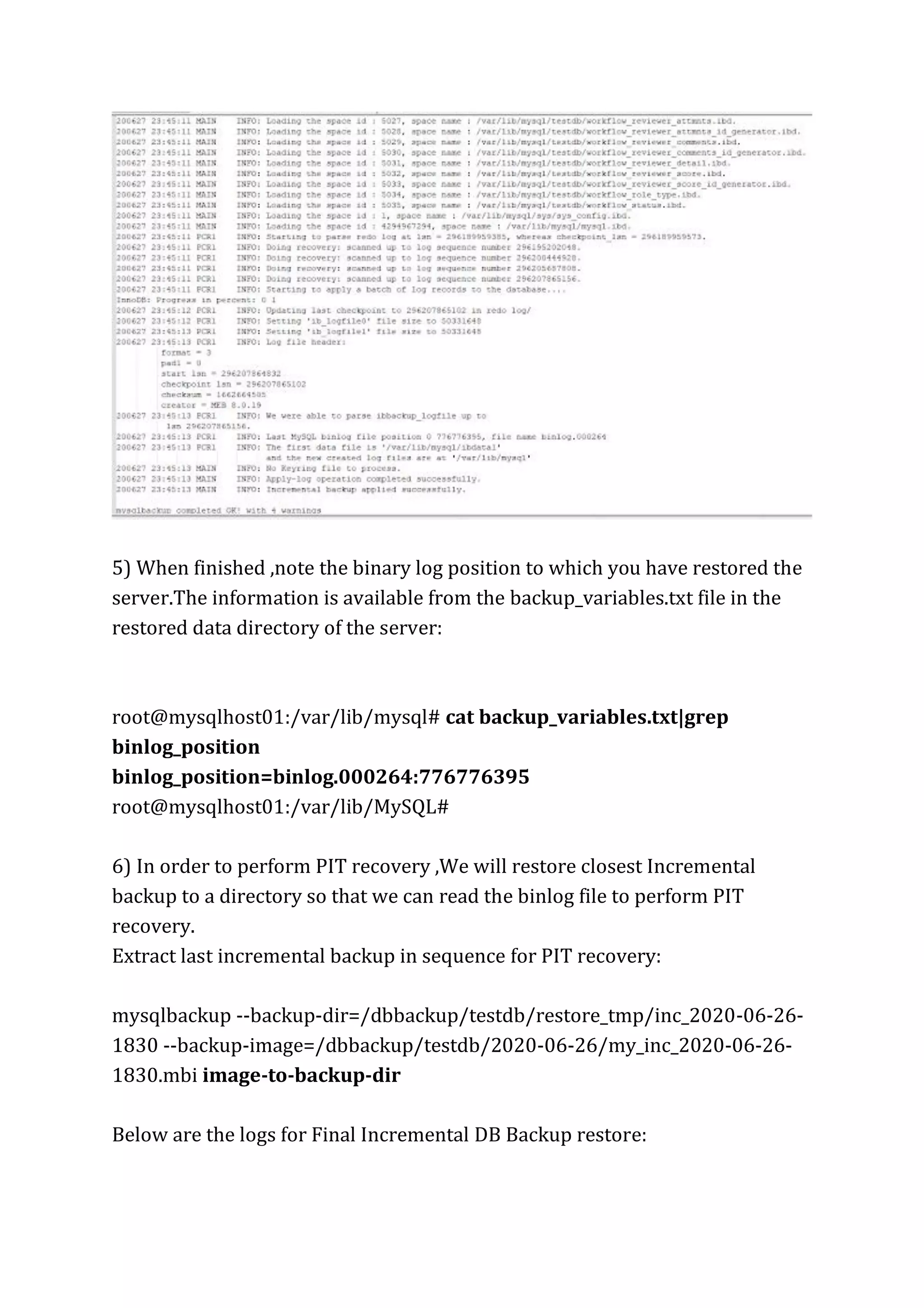 Restore Mysql Database From Mysqlbackup Pdf
