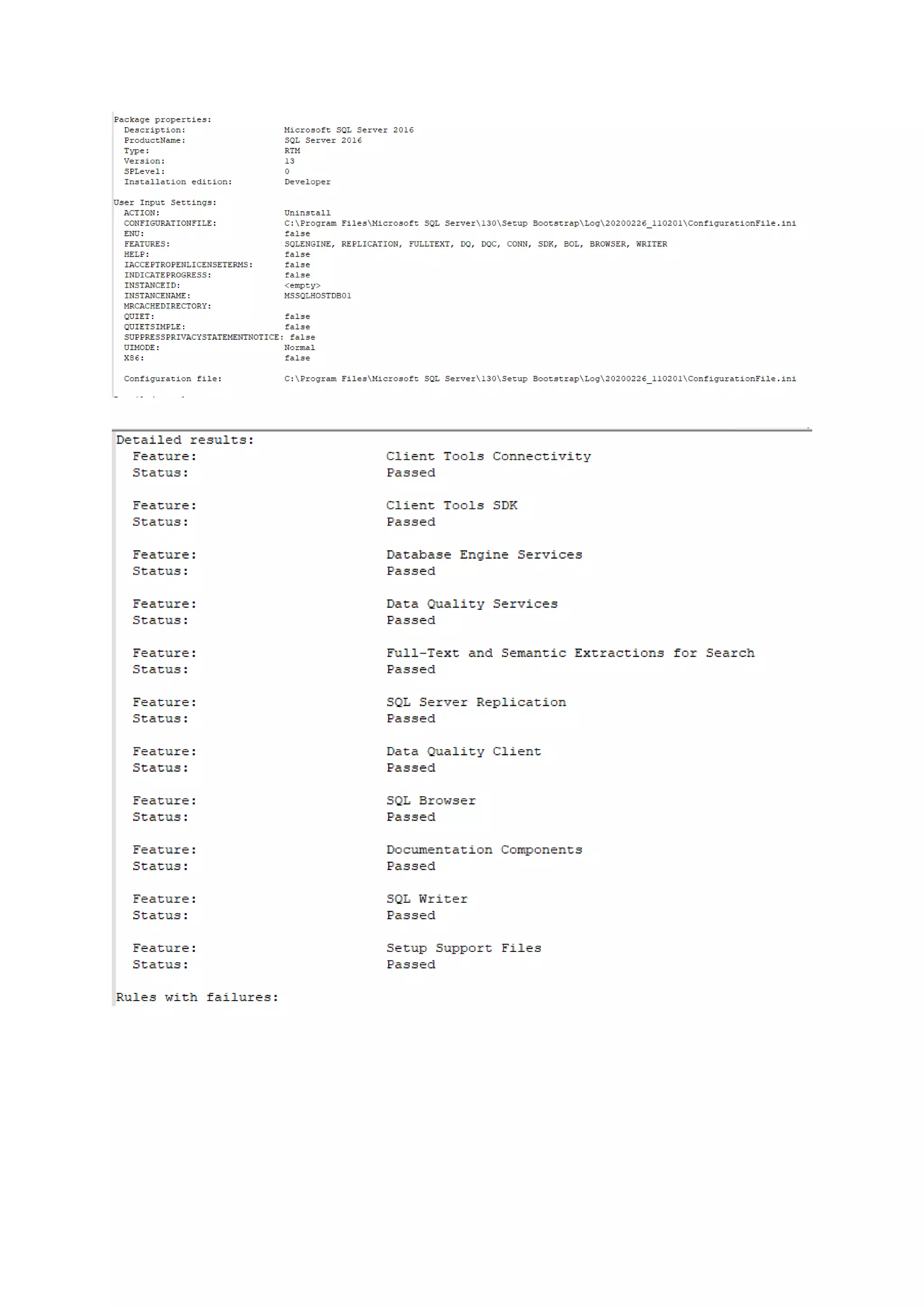 Uninstallting microsoft sql server 2016 | PDF