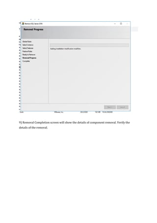 Uninstallting microsoft sql server 2016 | PDF