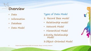 Data Models In Database Management System | PPT
