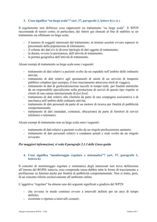 GDPR Europeo sulla protezione dei dati personali - Allegato al ...