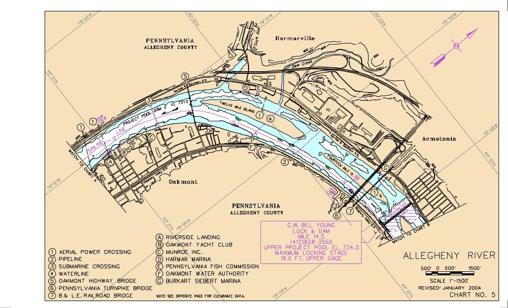 ILMI Allegheny River Navigation Chart
