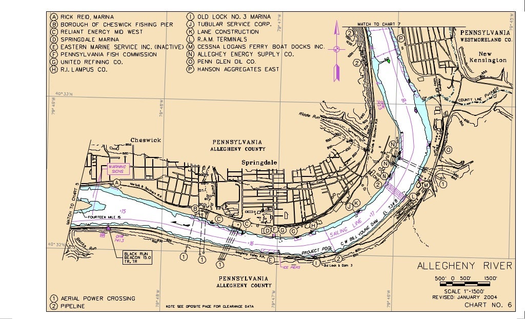 ILMI Allegheny River Navigation Chart
