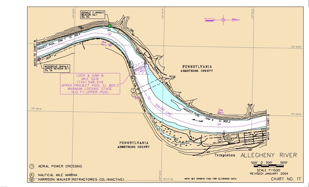ILMI Allegheny River Navigation Chart