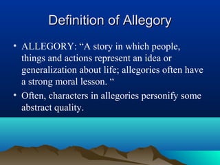Allegory Definition