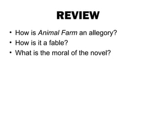 Allegory, Fable, and Moral | PPT
