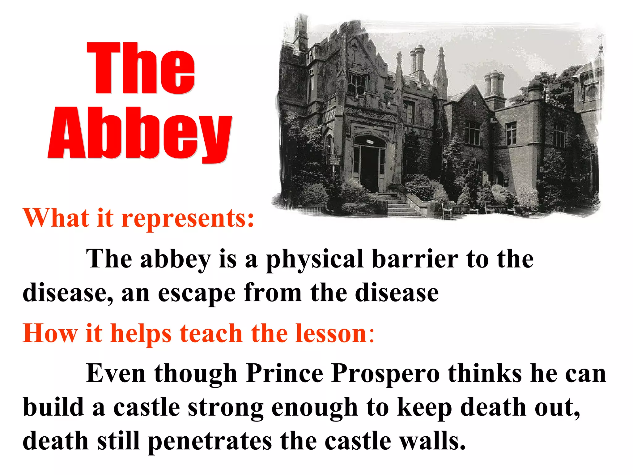 Allegory and symbols in the masque of the red death | PPT