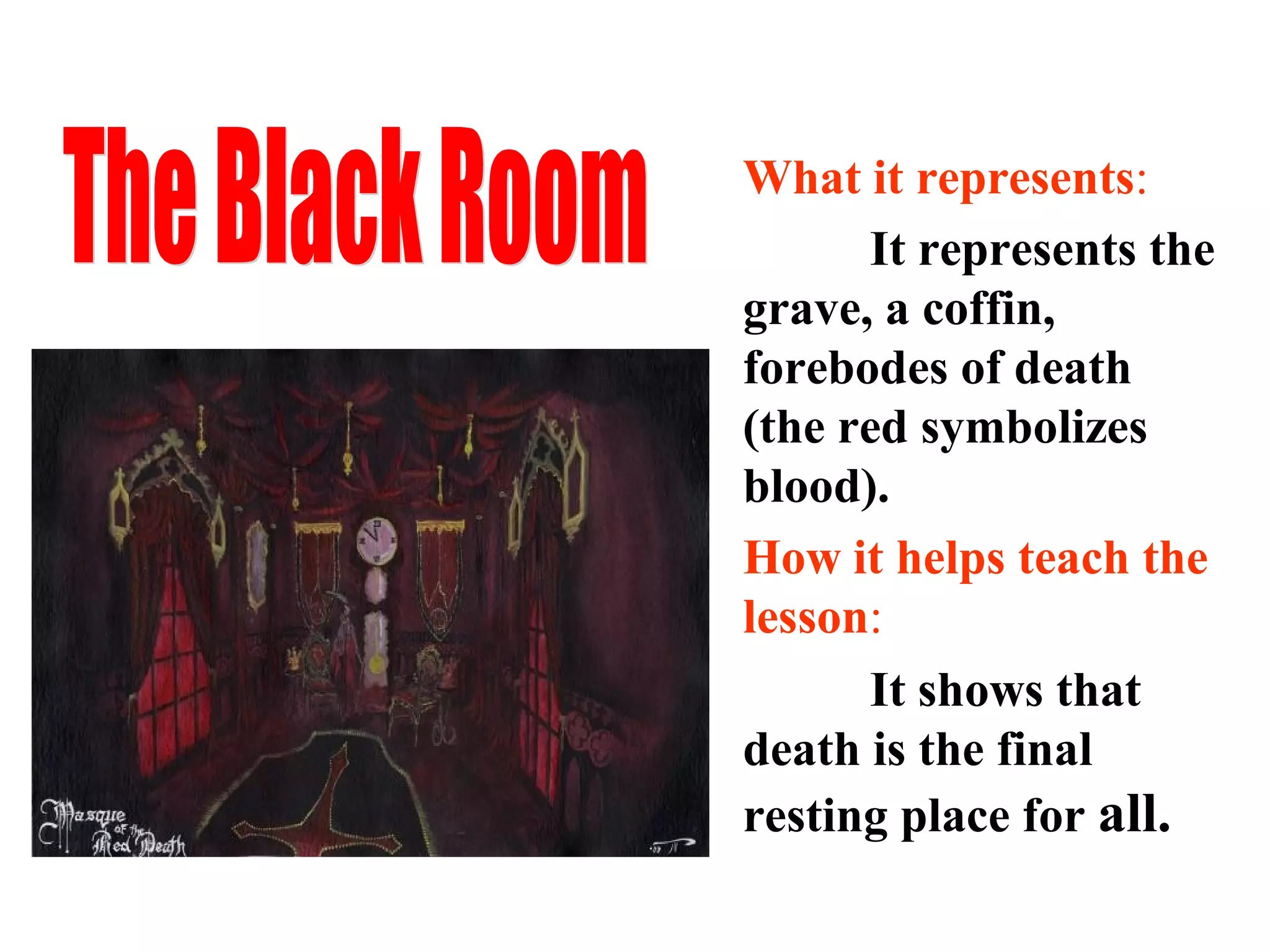 Allegory and symbols in the masque of the red death | PPT