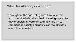 literary Allegory lesson and comparisons | PPT
