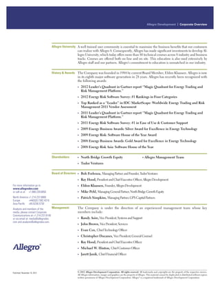 Allegro corporate-overview | PDF