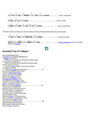 Allegro notes | DOCX | Poetry | Books and Literature