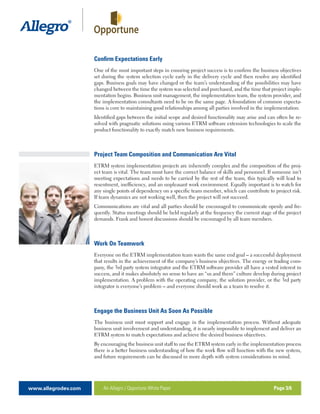Allegro Opportune Success Factors For Etrm System Implementation | PDF | IT and Internet Support ...