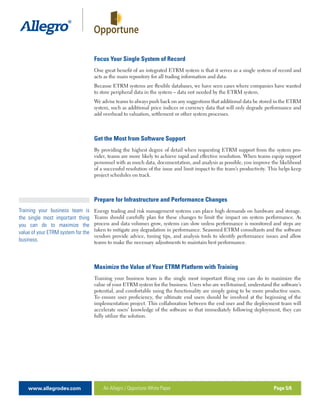 Allegro Opportune Success Factors For Etrm System Implementation | PDF ...