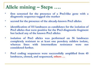 Allele mining-Utilization of PGR in plant breeding.ppt | Genetics | Science