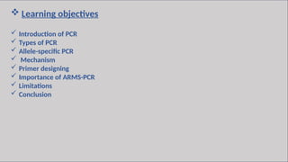 Allele specific Polymerase chain reaction (PCR)).pptx