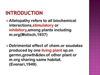 Allelopathy | PPTX | Gardening | Home & Garden