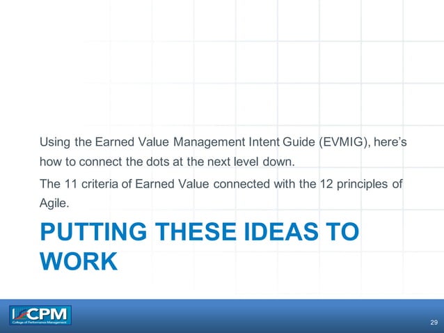 Integrated Agile Software Development with Earned Value Management | PPT